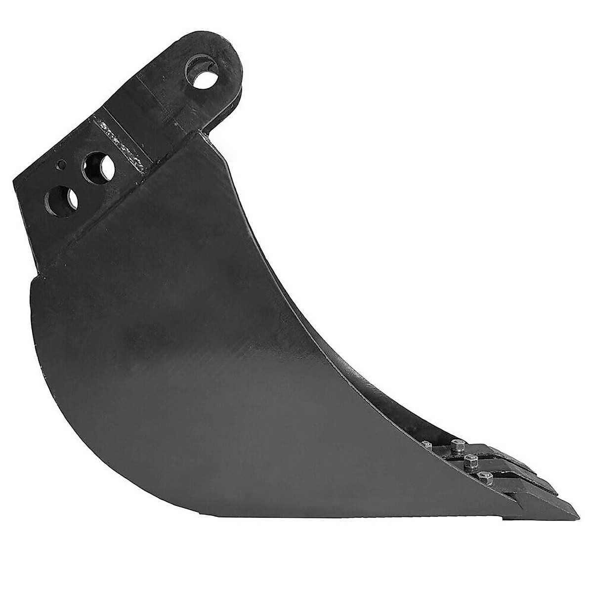 Titan Attachments 8in Wide Backhoe Bucket, 3-Carbon Steel Teeth, Hydraulic Tilt Backhoe & Excavator Attachment