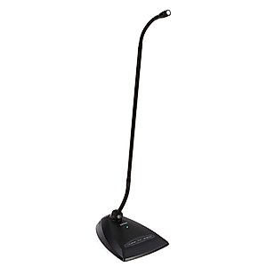 Shure MX418D/C Cardioid Condenser Microphone, 18" Gooseneck, includes Desktop Base with 10' Cable, Logic Functions, Programmable Switch, LED Indicator, Snap-Fit Foam Windscreen