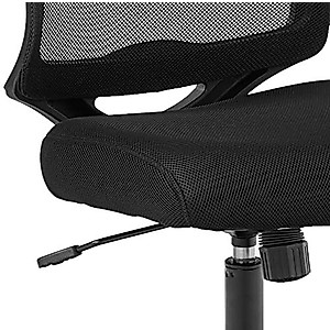 HON ValuTask Mid-Back Mesh Task Chair, Armless Black Mesh Computer Chair (HVL206)