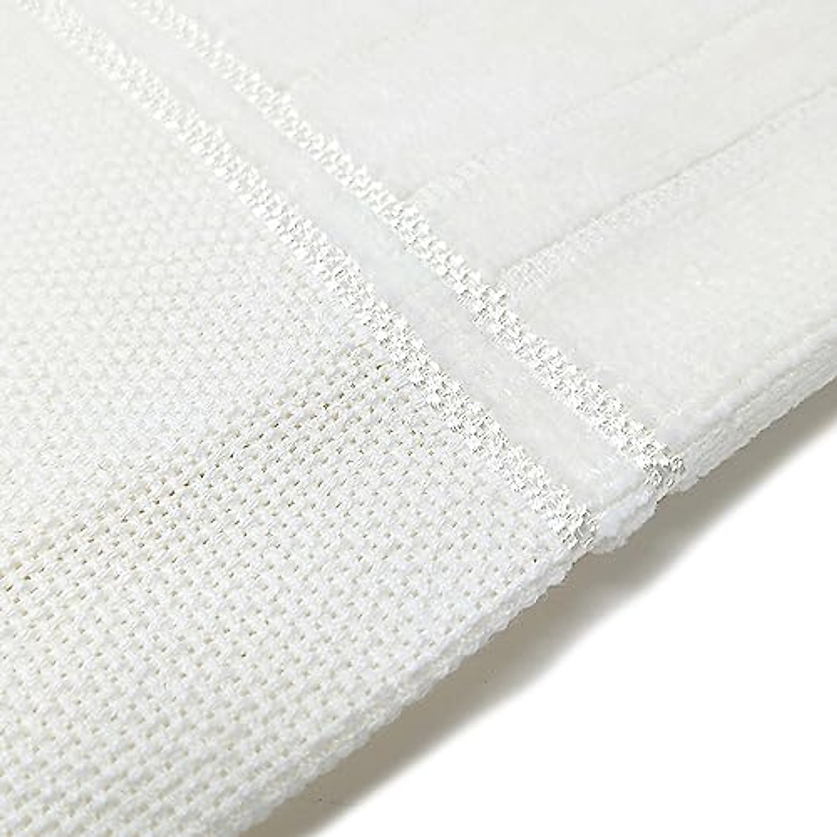 ThingamaJungle Cross Stitch Towels, Set of 2 - Ecru Aberdeen Velour Hand Towels with Ready to Stitch 14ct Aida Band Plus Needleworker Sticker