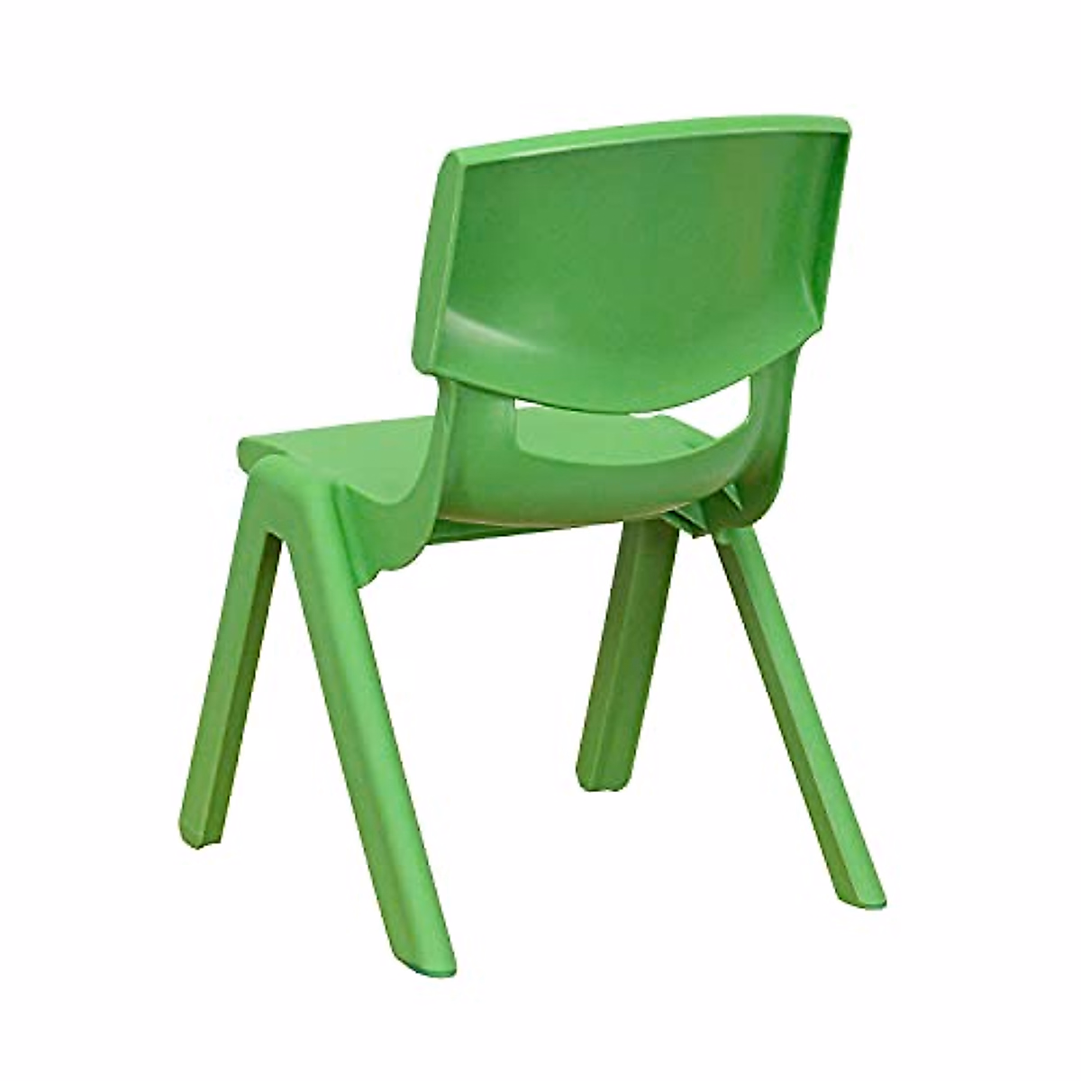 Flash Furniture Whitney 2 Pack Green Plastic Stackable School Chair with 10.5'' Seat Height