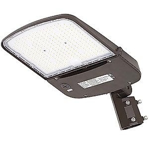 150W/200W Switchable LED Parking Lot Light, 150LM/W 5000K LED Street Lighting with Photocell Sensor [400W-600W HPS Equiv.] 100-277V, Commercial Adjustable Slip Fitter Mount LED Shoebox Light