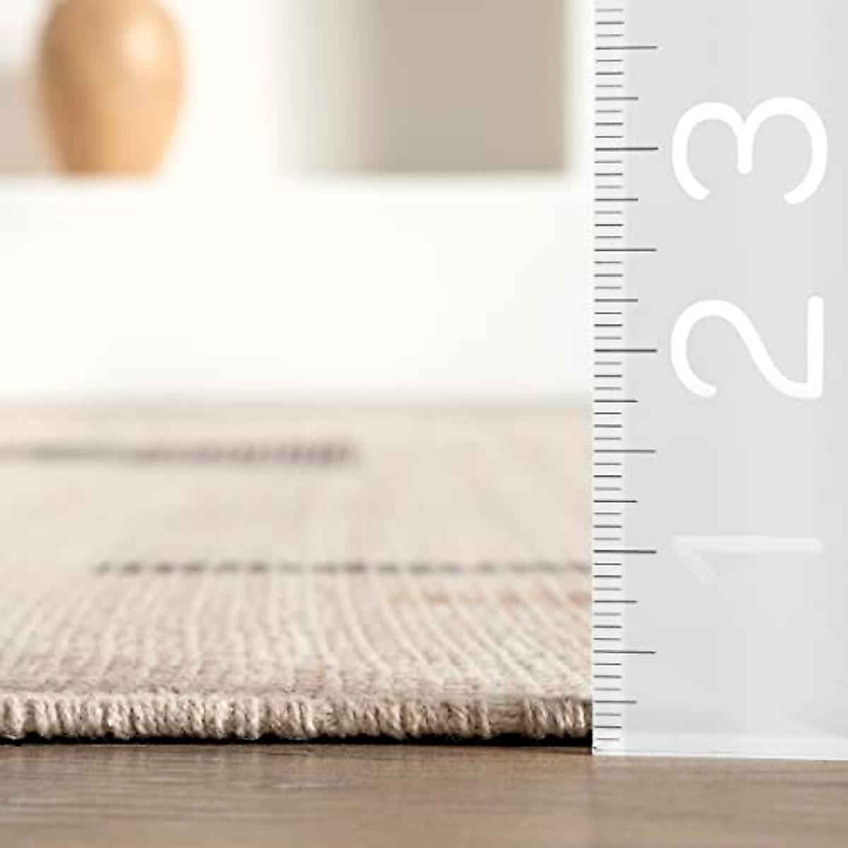 nuLOOM Noémie Tribal Synbols Tasseled Area Rug, 8' x 10', Ivory