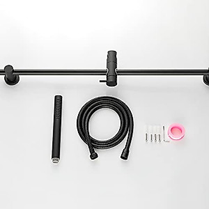 LETUZI Eco-Performance Handheld Shower with 28-Inch Slide Bar and 59-Inch Hose,Efficient and Water-saving, Suitable for Bathroom Kitchen