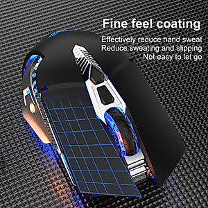 AULA SC200 Wireless Gaming Mouse, Rechargeable, Bluetooth 5.0, RGB LED Backlit, Multi-Device, Black
