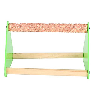 Jeanoko Parrot Frosted Stick Triangle Stand Perch Parrot Stand Lightweight Portable Lovebird for Macaw