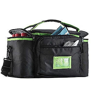 Cooler Lunch Bag Box Insulated by Outdoorwares Large Capacity Durable, to Keep Foods and Drinks in The Right Temperature - Good for Travel, Picnic, Beach Hiking, Camping ETC.(Containers Not Included)
