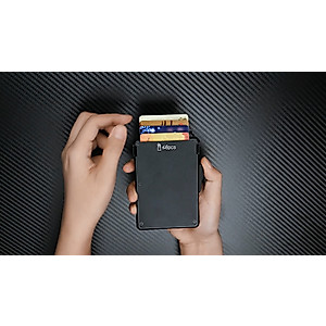 umoven Wallet for Men - with Money Clip Slim Leather Slots Credit Card Holder RFID Blocking Bifold Minimalist Wallet