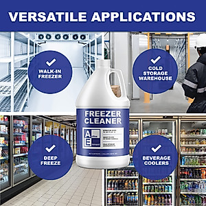 Active Element Freezer Cleaner - 1 Gallon - Deices and Cleans - Ready to Use - Commercial Strength - Cold Storage Environments - Down to -20 °F - Walk in Freezers - Deep Freezers