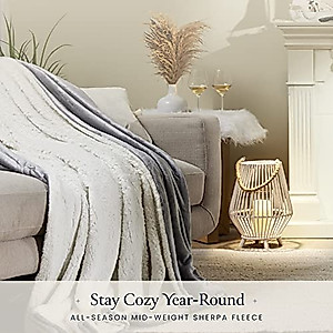 BELADOR Throw Blanket - Fleece Blankets Twin Size 60"x80" - Soft Blanket With Sherpa Reverse Fluff- Travel Blanket For Bed, Anti-Static Blankets & Throws- Lightweight Blanket, Cozy Fuzzy Couch Blanket