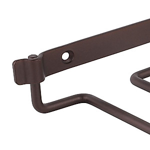 Double Wine Glass Rack Bronze Rack Wall Mount Stemware Rack Wine Glass Rack Hanger Holder Hanging Shelf Metal Storage Hanger for Kitchen or Bar