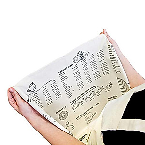 Suck UK | Cooking Guide Apron | Aprons For Women With Pockets | White Apron & Chef Apron | 100% Cotton Apron | Kitchen Accessories | Cooking Apron & Kitchen Apron | Cooking Gifts & Kitchen Gifts