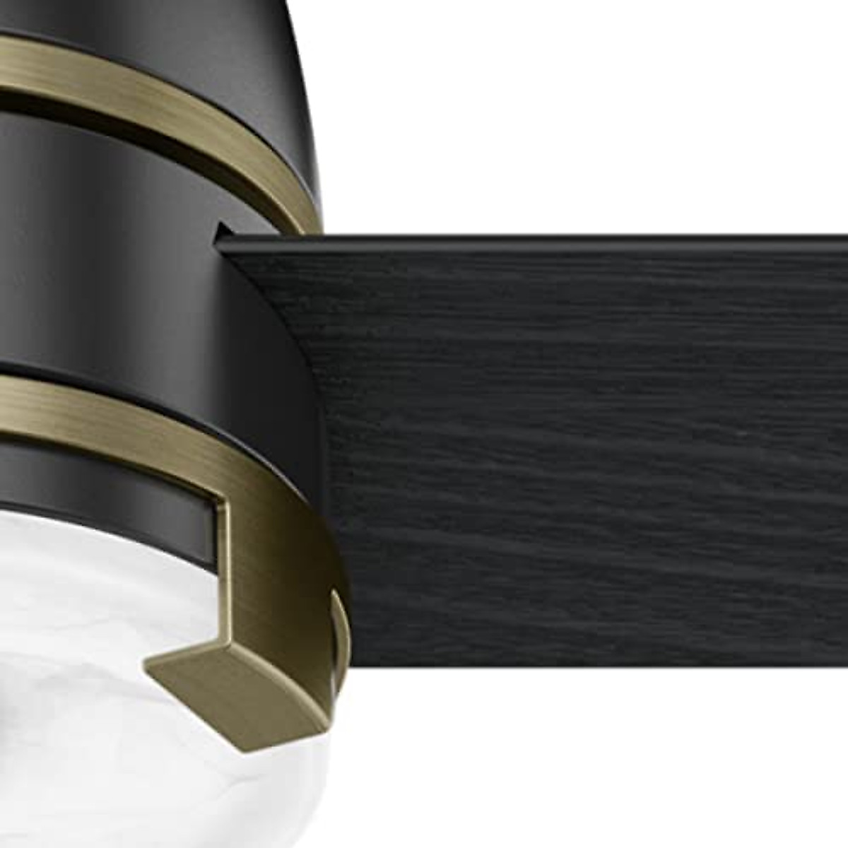 Hunter Fan Company, 59290, 60 inch Bureau Matte Black Ceiling Fan with LED Light Kit and Handheld Remote