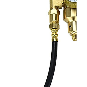 Argon CO2 - TIG/MIG Flowmeter - Welding Regulator - Welder Gauge with 5 Feet Argon Hose - CGA580 - MD