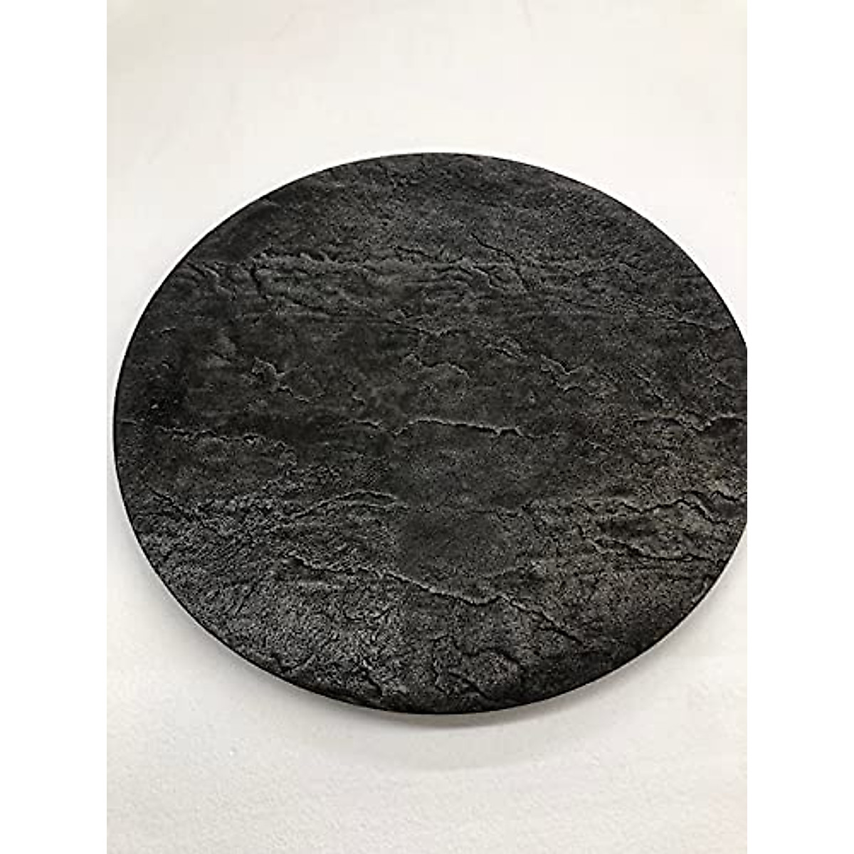 Concrete Cement Lazy Susan Unique, Hand Crafted, Gray, Turntable, 360 Degree Swivel, Made in The USA, Home Decor by Concrete Resurrection (Black 15" Diameter)