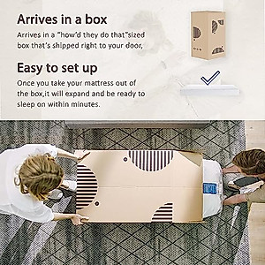 OTRIEK King Size Mattress, 6 Inch Gel Infused Memory Foam Mattress Medium-Firm Mattress for Pressure Relief & Cooling Sleep, CertiPUR-US Certified, Bed in a Box (King)