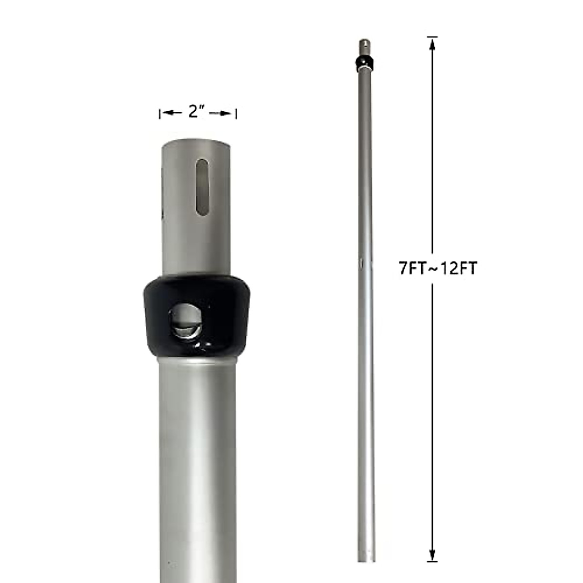 Pipe and Drape Adjustable Uprights, Crossbars, Bases & Hangers - Drape Systems for Backdrops, Trade Shows, Events, Photo Booths and Decorations by CITNAMOR (6-14 FT Upright)