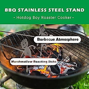 Retractable Funny Marshmallow Roasting Sticks 28.5 inch,Funny Stainless Steel Barbecue Forks，Hot Dog Bbq Sticks…