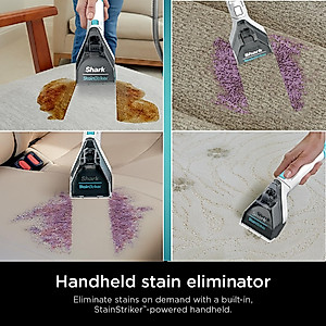 Shark PX201 StainStriker Portable Carpet & Upholstery Cleaner, Spot, Stain, & Odor Eliminator, 3 Attachments, Perfect for Pets, Carpet, Area Rugs, Couches, Upholstery, Cars & More, White
