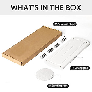 heylad Home Sink Caddy, Instant Dry Kitchen Bathroom Sink Organizer, Diatomaceous Earth Sink Tray with Rust-Free Acrylic Feet, Sponge Soap Dispenser Holder, White