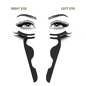 No Glue Magnetic Eyelashes Natural Look, Half Eye 2 Magnets Reusable False Eyelashes with Applicator