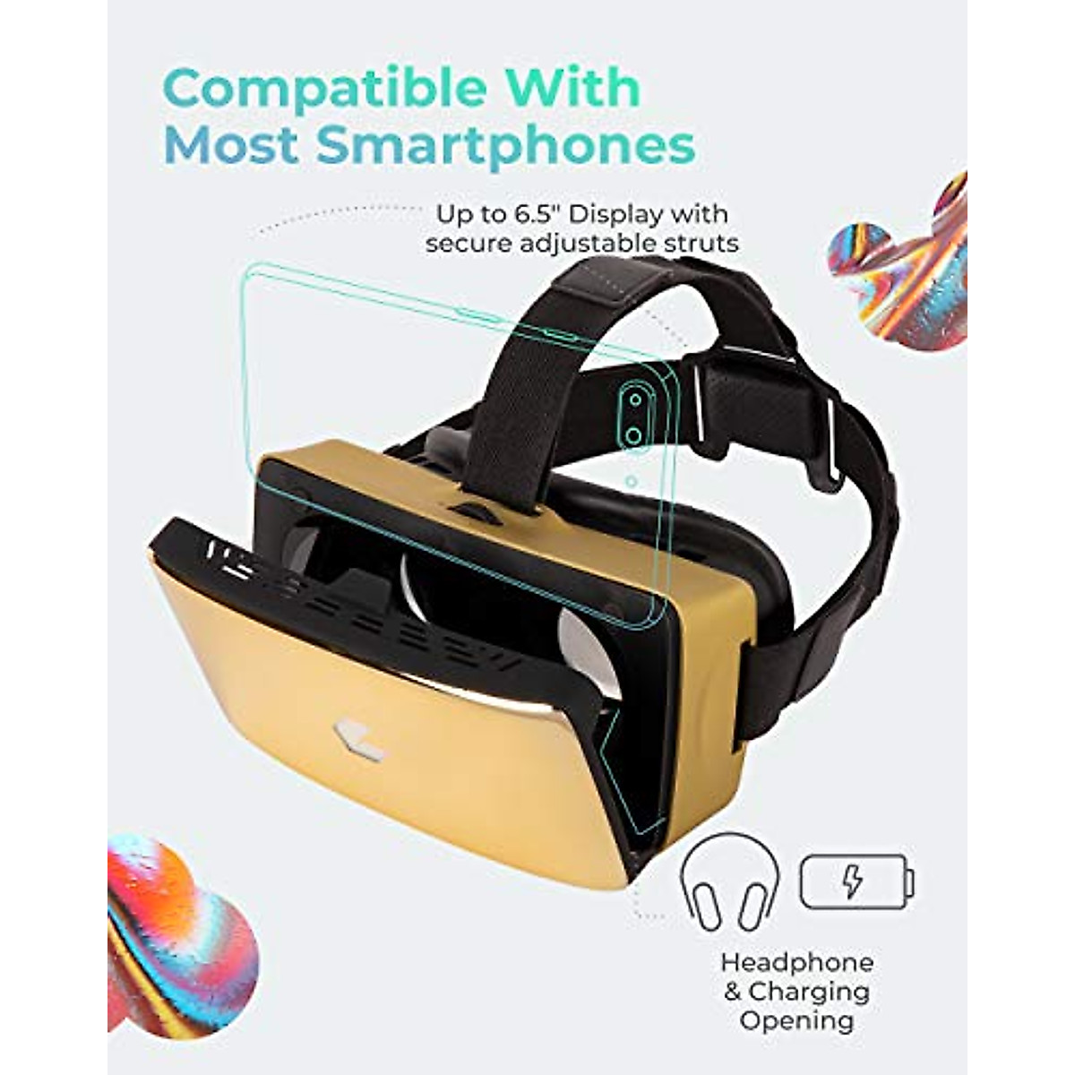 CEEK VR Headset Goggles | 3-Month CEEK VR Experiences Subscription | Gold
