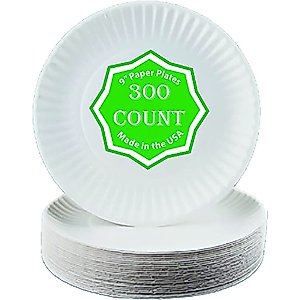 Perfect Stix Paper Plate by Kitchen Essentials, 9" (Pack of 300)