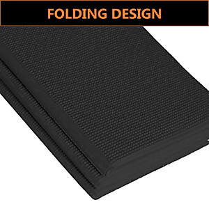 Under Sink Kitchen Mat Liner- 68’’ x 24’’ Big Size Non-adhesive Under Sink Protector with Bump Texture Black Shelf Liner Drawer Liner