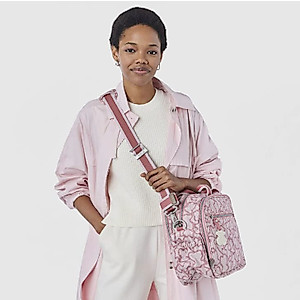 TOUS Pink Waterproof Vinyl Combined with Calfskin Leather Baby Bag for Women, 40x25x20 cm, Kaos New Colores Collection