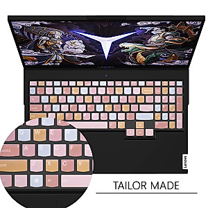 WYGCH Silicone Keyboard Cover for Lenovo Legion 5 Keyboard Cover/for Lenovo Legion 5 Series Legion 5 5i 5p 5pi 15.6" and 17.3 Inch Gaming Laptop/for Legion Keyboard Skin Protector-Pink Sweet Heart