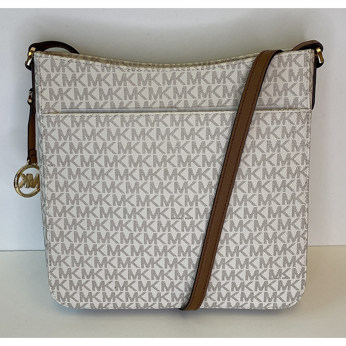 Michael Kors Messenger, Signature Mk Vanilla