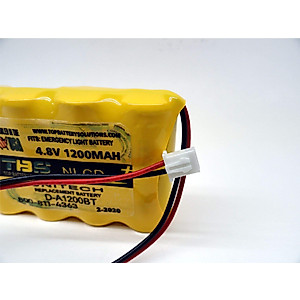 2pc UNITECH D-A1200BT, SL026-139 Emergency Light Battery 4.8V 1.2Ah