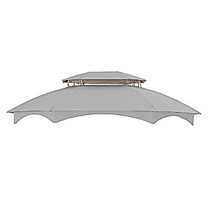 Garden Winds Replacement Canopy for The Manhattan Oval Gazebo - Riplock 350 - Slate Gray
