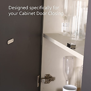 Mousike Cabinet Magnets Magnetic Door Catch Stainless Steel Door Magnet for Kitchen Bathroom Cupboard Wardrobe Closet Closures Cabinet Door Drawer Latch 20 lbs(10Pack)