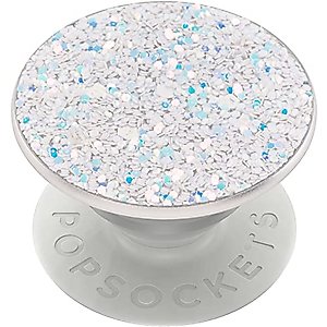 PopSockets Phone Grip with Expanding Kickstand, Glitter PopGrip - White