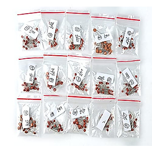 XINGYHENG 600Pcs 30 Value 50V Ceramic Capacitors (Range 2pF to 100nF) Assortment Kit Set for DIY Project (Each 20pcs)