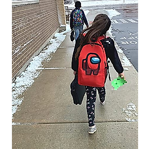 Among us Game Backpack 3D Printed For Kids School Bags Resistant Book Bags for Boys and Girls Daypack (Multicolor 1)
