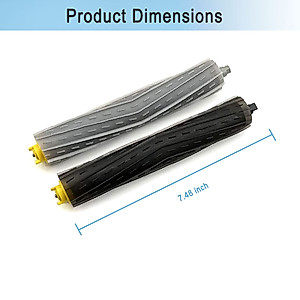 Replacement Parts Accessories for iRobot Roomba 800 900 Series 805 860 870 871 880 890 960 980 985 891 960 961 964 980 981 Vacuum 3 Sets Multi-Surface Rubber Brush Roller Replacement Parts
