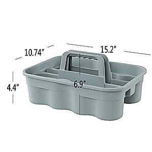 Doryh 4 Pack Easy to Carry Cleaning Caddy, Gray Caddy for Cleaning Products