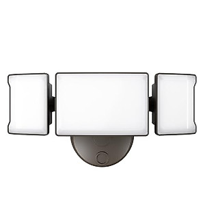 Olafus 60W Flood Lights Outdoor, Switch Controlled 6000LM LED Security Lights, IP65 Waterproof Outside Floodlights, 6500K Exterior Flood Light Fixture Wired for House Yard Porch Eave Brown