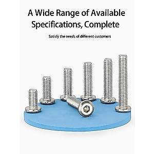 COYOUCO 100 Pcs M4 X 10/12/14/15Mm Metric Hex Socket Countersunk Flat Head Screw Bolts - 304 Stainless Steel,M5*12 100