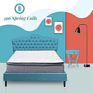 Greaton 10 Inch Foam Encased Mattress with 2-inch Pillow Top, Relaxing Mattresses for Proper Sleep, Pressure Relief, Supportive and Medium Firm Fully Assembled Bed, Full XL