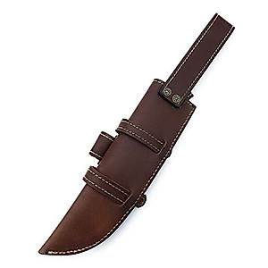 13" long custom handmade leather sheath for 8"—9" cutting blade knife