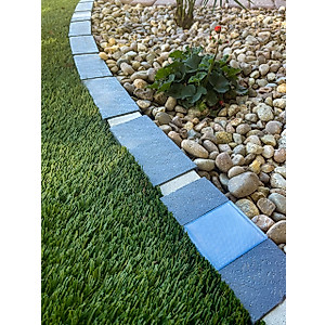 Let's Edge It! Decorative Plastic Brick Edging with 4 Built-in Solar Lights, Terra Cotta, 20-Foot Kit - Argee RG820SG, Gray