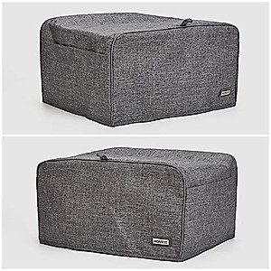 HOMEST Toaster Oven Dust Cover with Accessory Pockets Compatible with Hamilton Beach 6 Slice of Toaster Oven, Grey