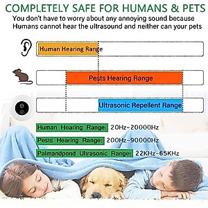 Ultrasonic Plug in Pest Repellent Indoor, Non-Toxic Humans and Pets Safe, for Rats Mice Flea Insects Mosquitoes Spiders Ants Roaches Bugs, Ariie Pest Control for Home Office Warehouse Hotel