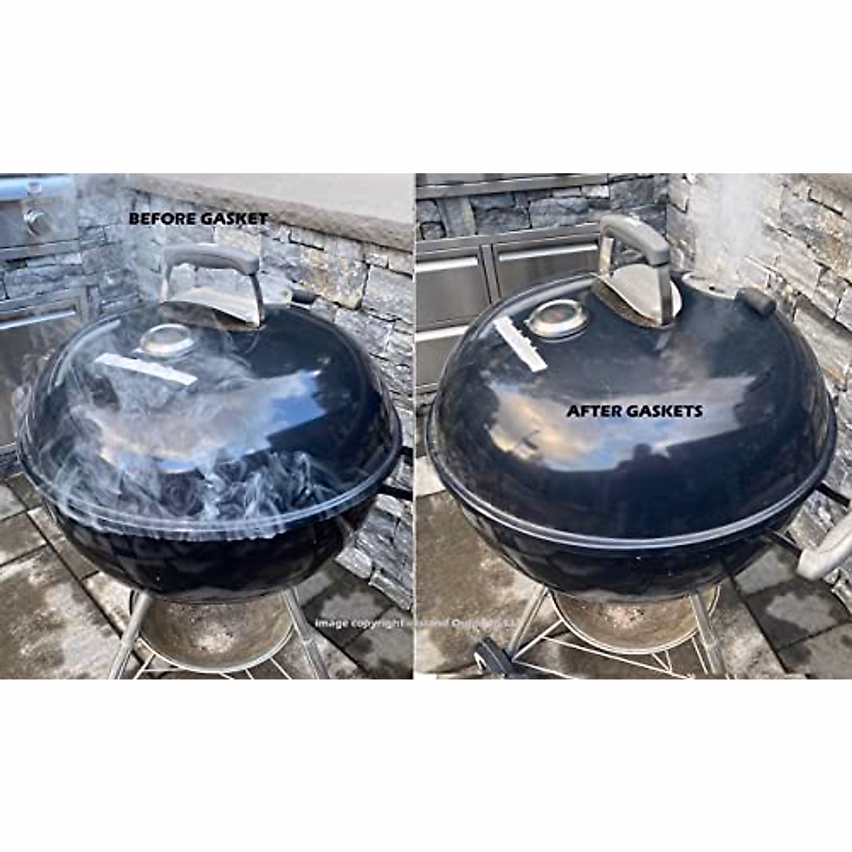 Total Control 1/2 x 1/8 Black Hi Temp BBQ smoker Gasket Self Stick15 ft LavaLock