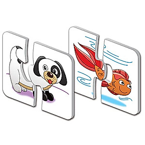 The Learning Journey: My First Match It - Head and Tails - 15 Piece Self-Correcting Animal Matching Puzzles - Learning Toys for Toddlers 1-3 - Award Winning Toys