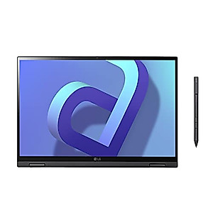 LG Gram (2022) 14T90Q 2-in-1 Tablet Laptop, 14" (1920 x 1200) IPS Display, Intel Evo 12th Gen i7 1260P Processor, 8GB LPDDR5, 512GB NVMe SSD, HD Webcam, WiFi 6E, Thunderbolt 4, Windows 11, Black