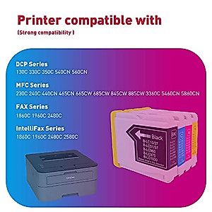 HOTCOLOR LC51 Ink Compatible with Brother Ink Cartridges LC51 for Brother MFC 240C 465cn MFC 5460CN Ink(1BK/1M/1C/1Y,4Pack)